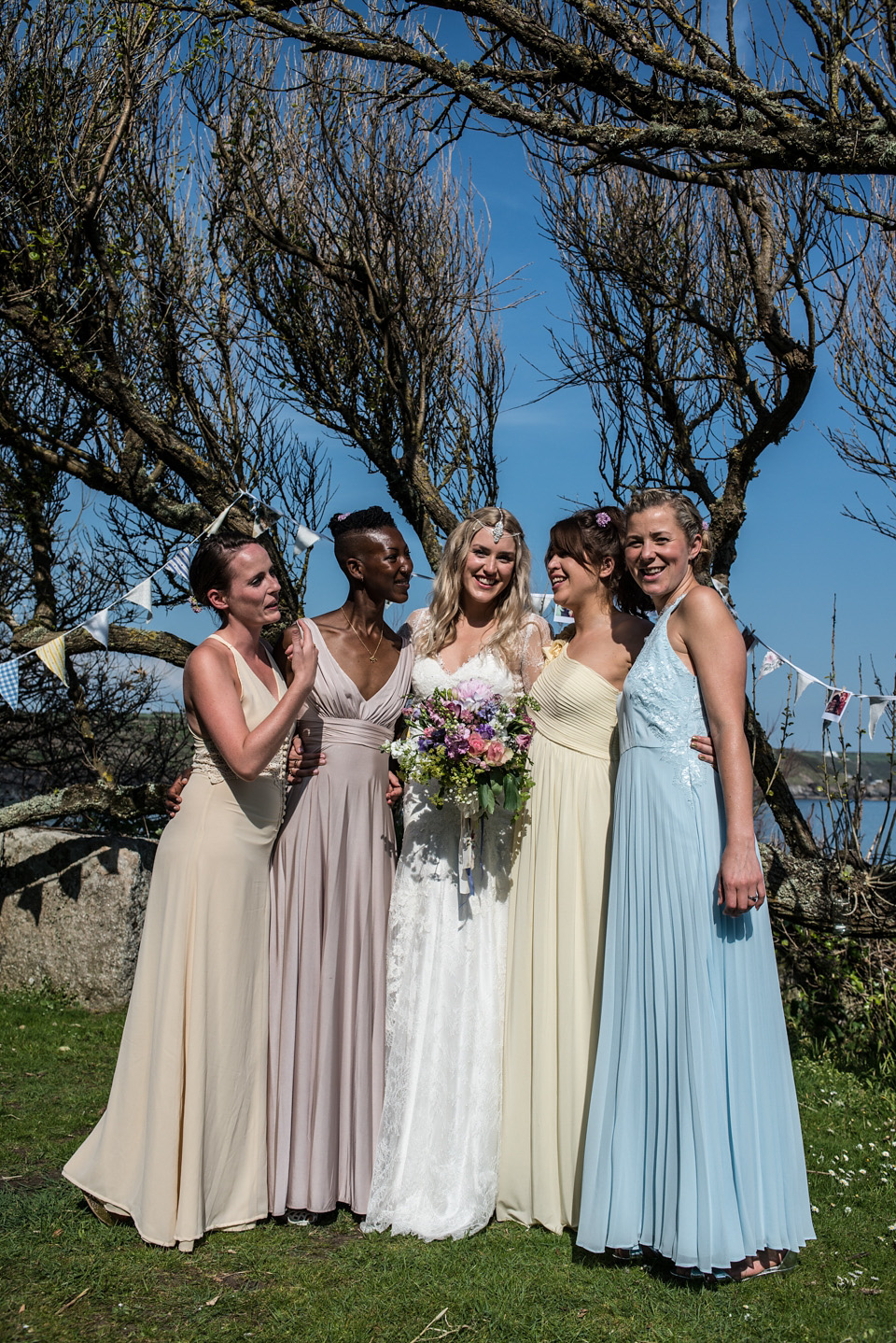 An Elegant, Backless Lace Dress for a Cornish Seaside and Surf Wedding ...
