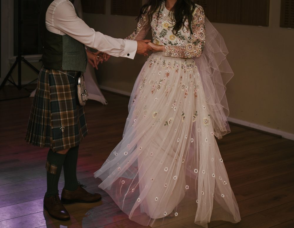 An Embroidered Needle & Thread gown for a Colourful Humanist Ceremony ...