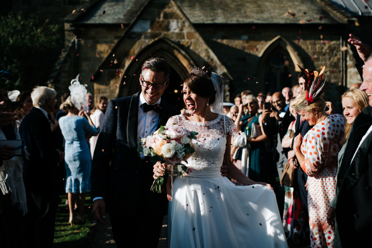An Heirloom Tiara and Stephanie Allin Gown for a Black Tie Garden ...