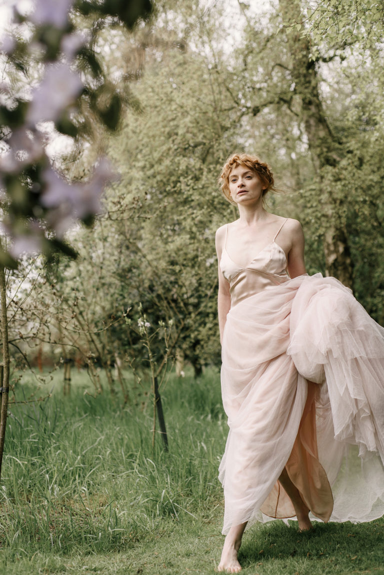 A Free Spirited, Mother Earth Inspired Bridal Editorial in Soft Peach ...