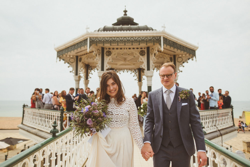 A Self Portrait Dress + Bridesmaids in Blue for a Brighton Bandstand ...