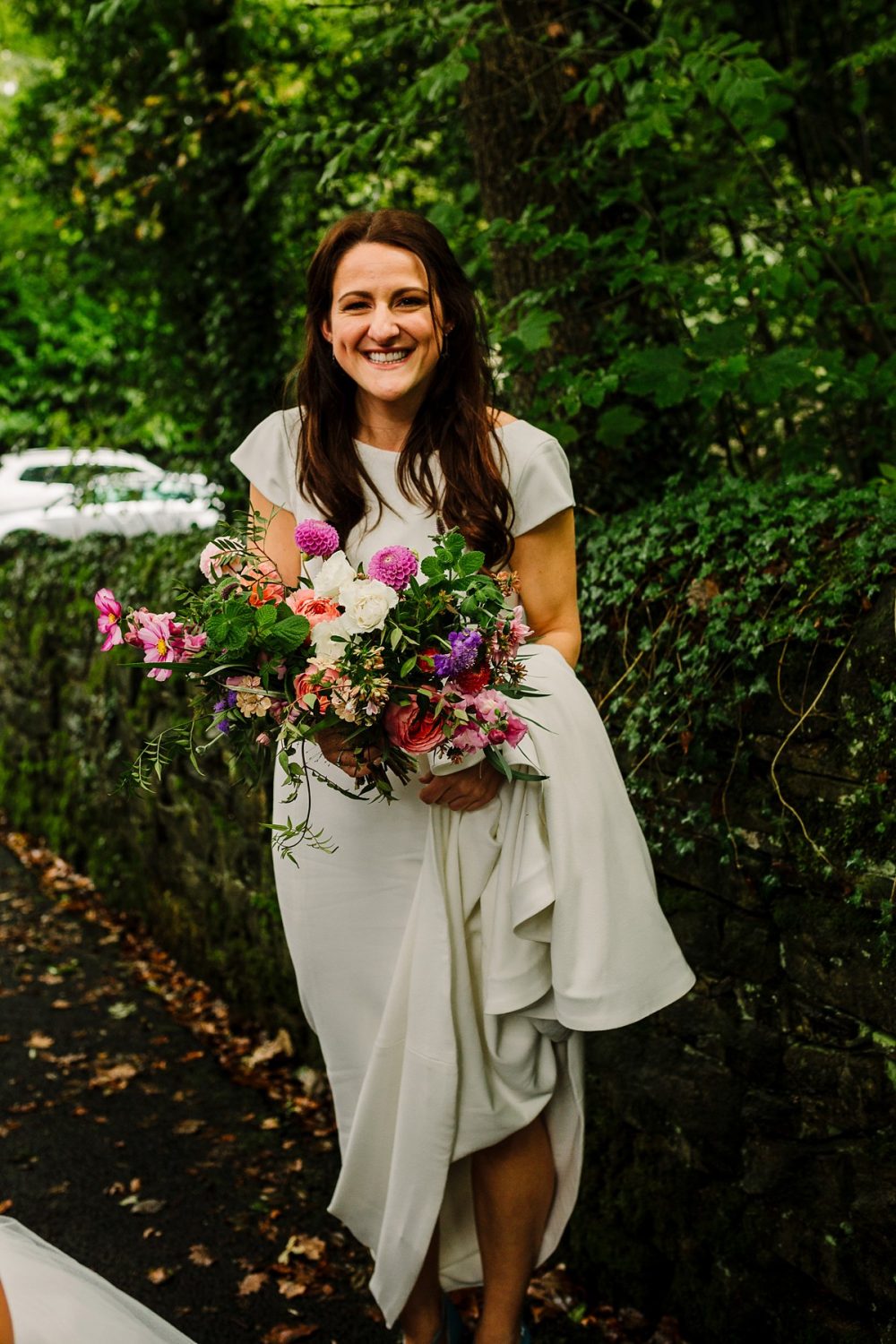An Heirloom Veil + Hanging Flowers for a Colourful Country Cottage ...