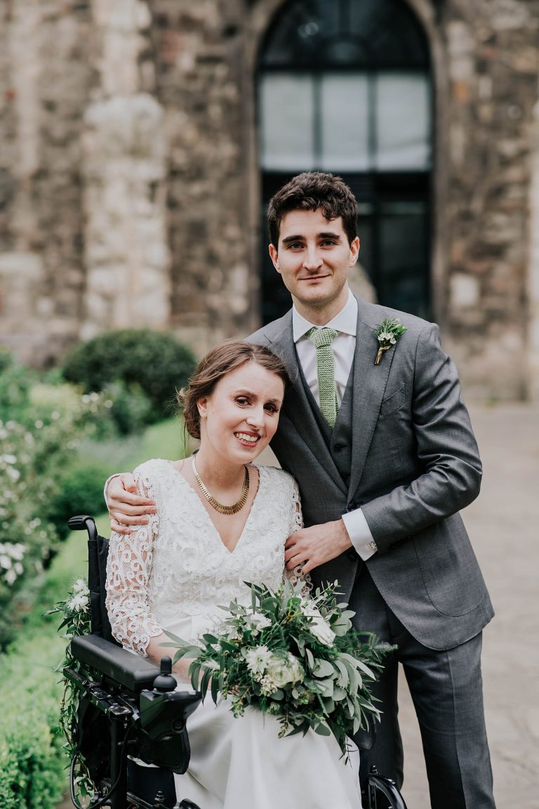 A Disabled Bride with a First Look, Geometric + Botanical Inspired ...