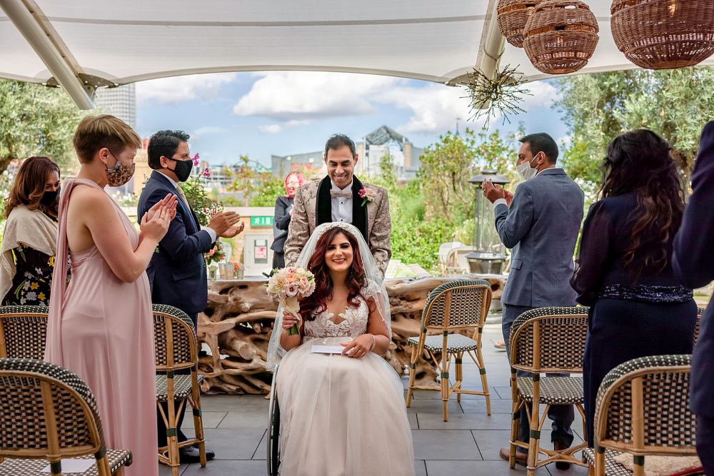 A Modern, Romantic London Micro Wedding For Disability Advocate 'Girl ...