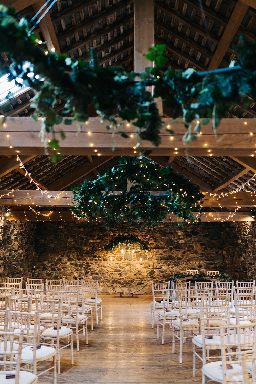 A Low Hall The Lakes Rustic Winter Wedding With Floral Hoops & Fairy ...
