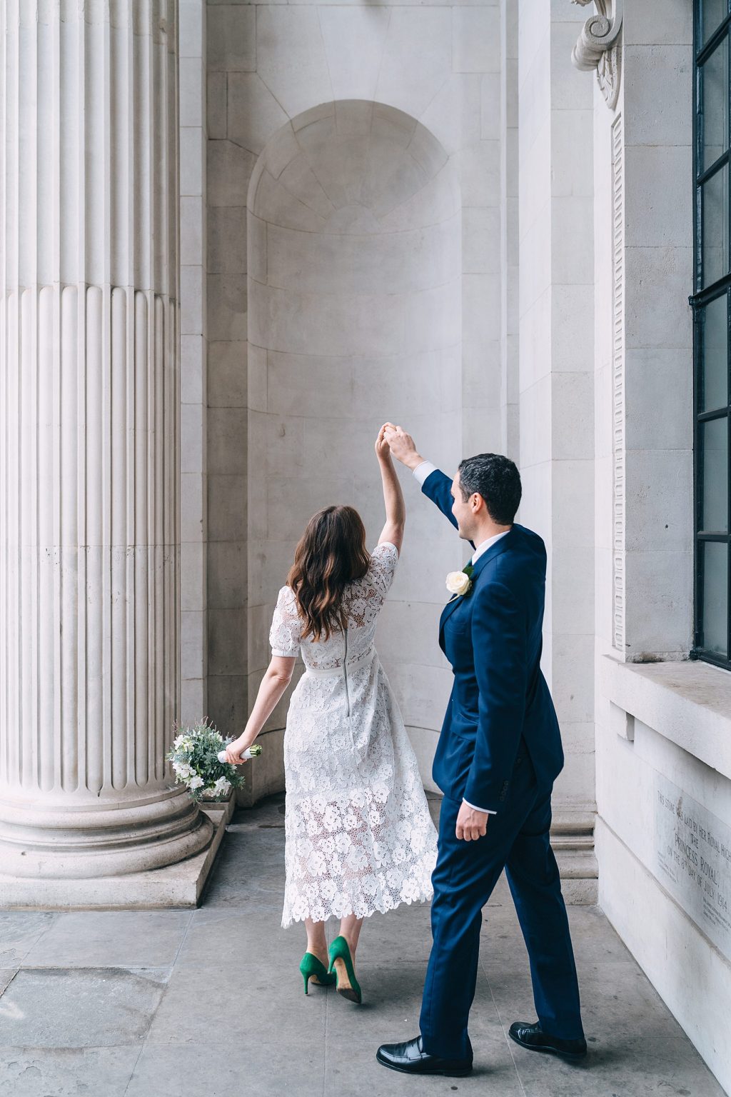 A Self Portrait Dress & Green Shoes for a London Elopement / Micro ...