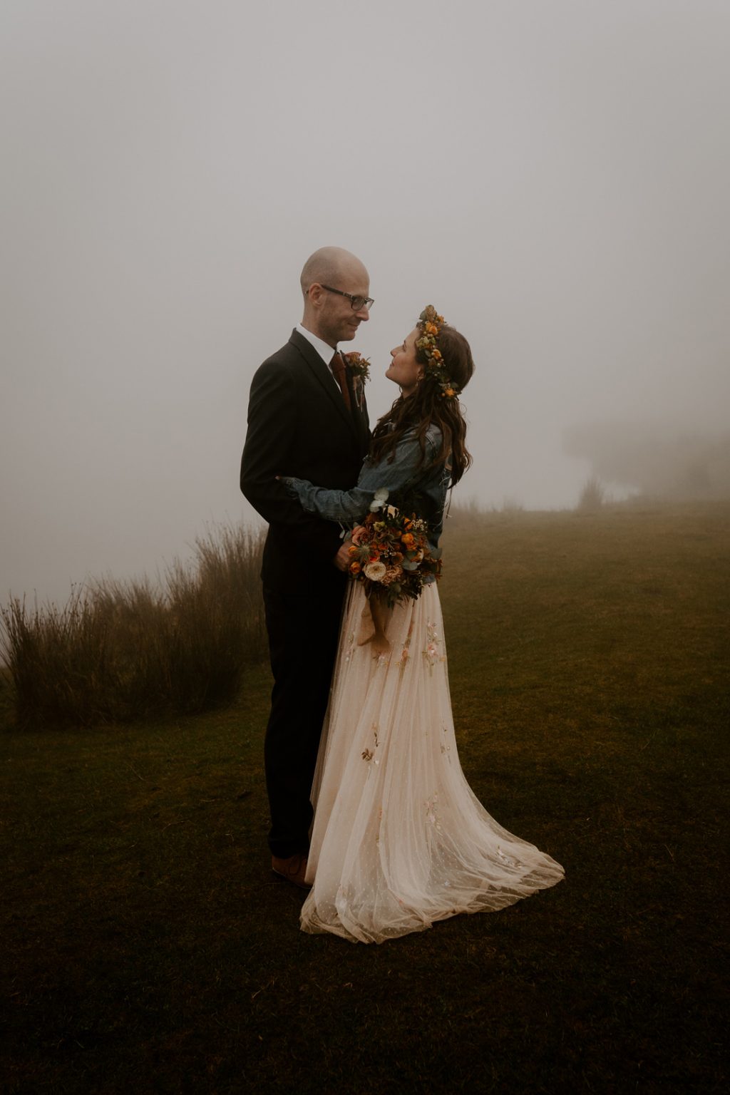 A Needle & Thread Gown For An Intimate & Atmospheric Autumn Wedding ...