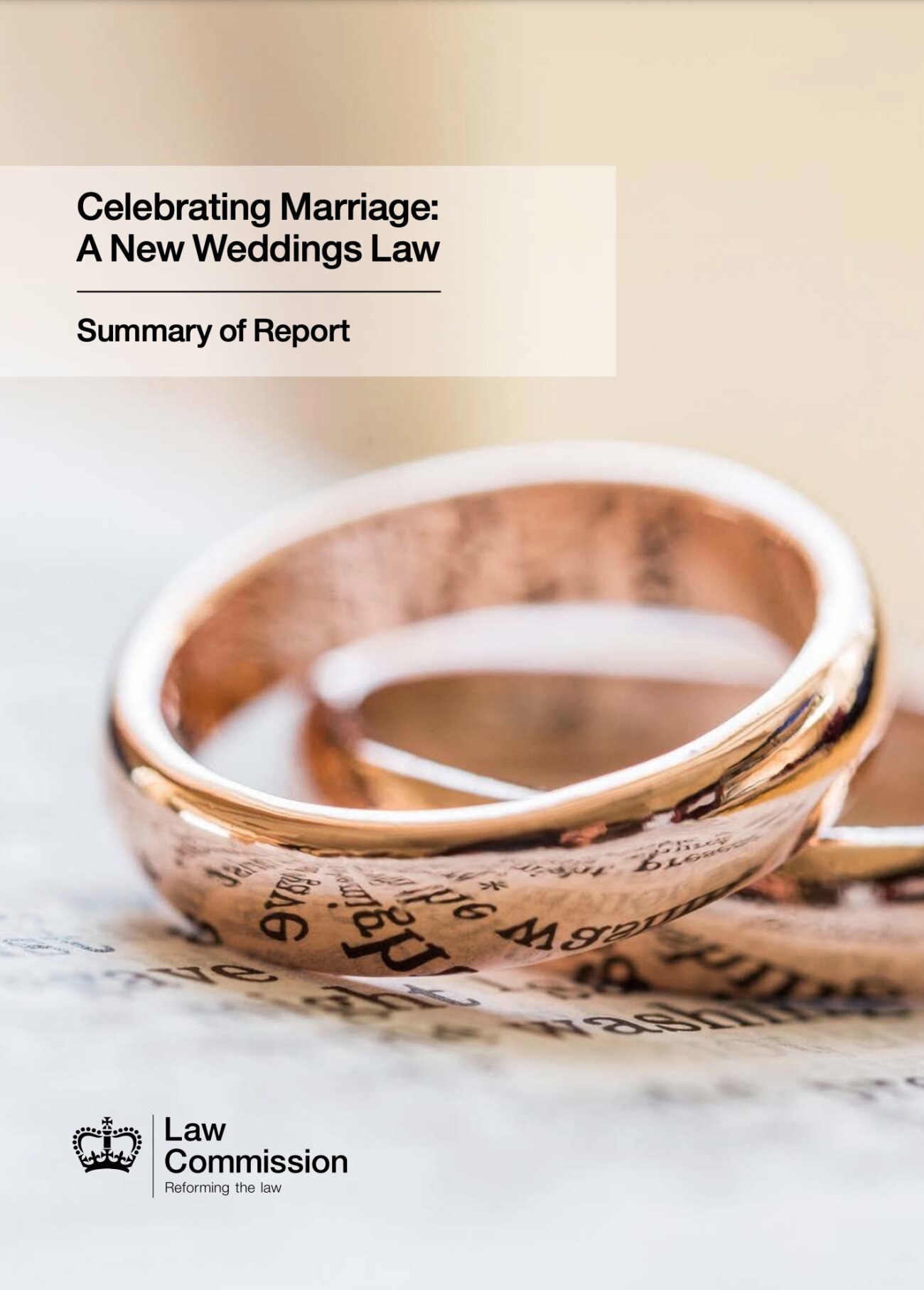 The Law Commission Report: Celebrating Marriage, A New Wedding Law