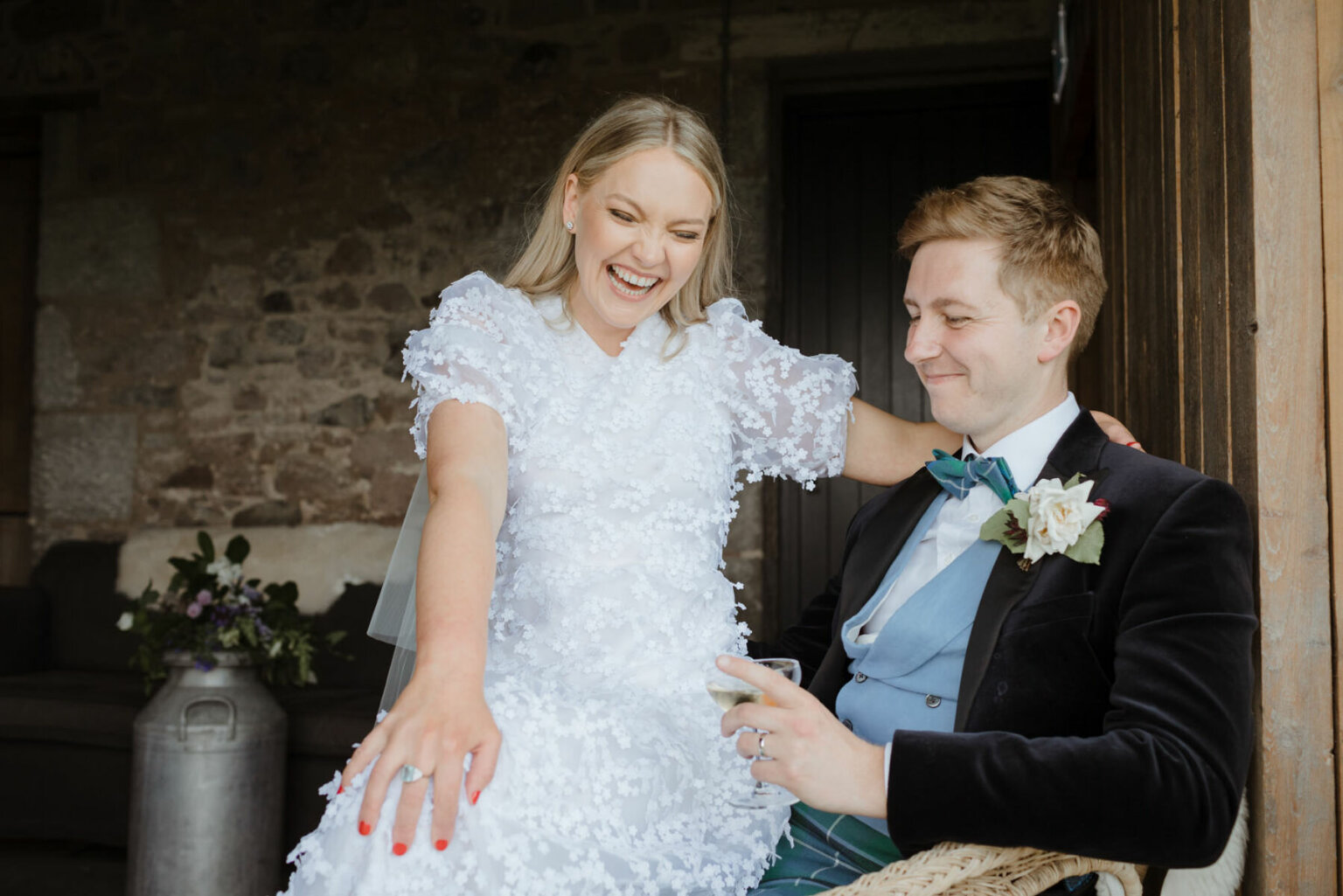 Cecilie Bahnsen Bride - Guardswell Farm Wedding, Perthshire